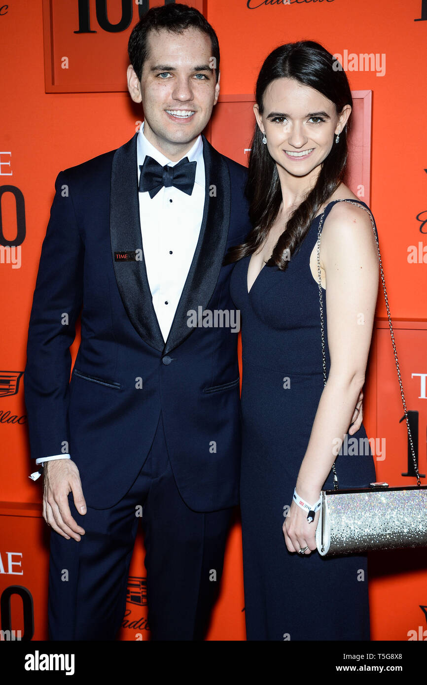 MANHATTAN, NEW YORK CITY, NEW YORK, USA - APRIL 23: Ezra Levin, Leah Greenberg arrive at the ...
