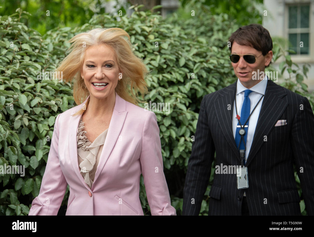 Senior Counselor Kellyanne Conway, left, and White House Deputy Press ...