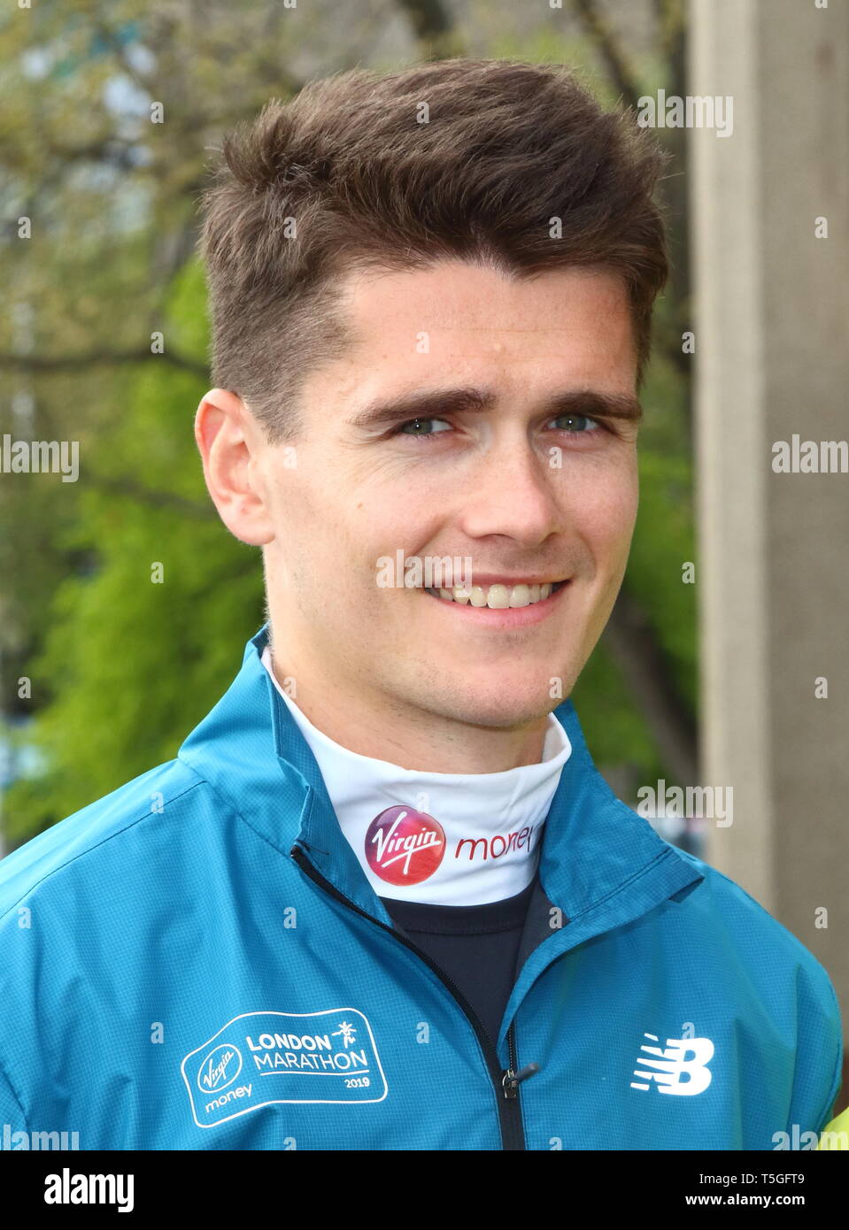 Callum Hawkins at the British Runners Photocall for the London Marathon ...