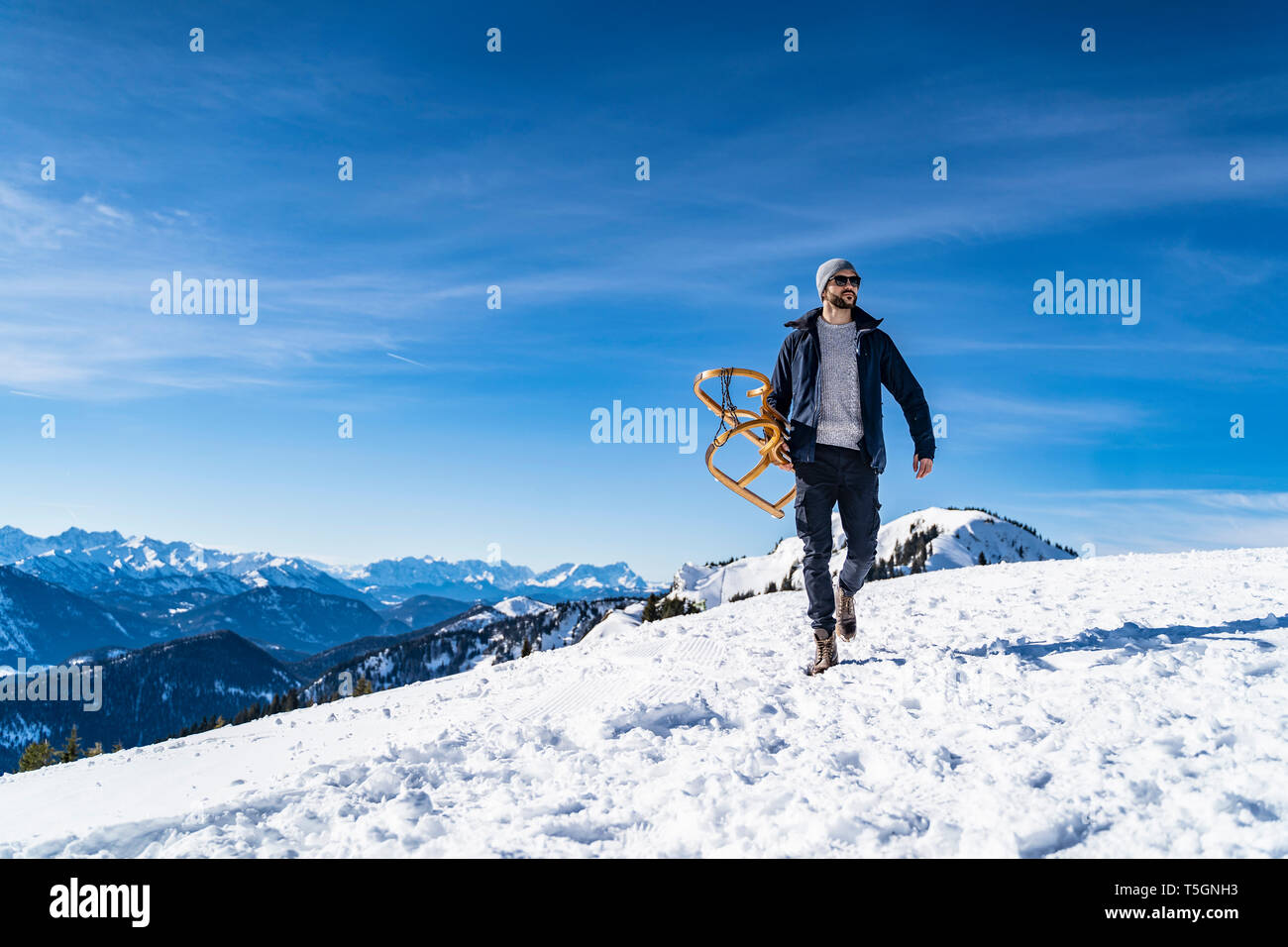 Man sledge hi-res stock photography and images - Alamy