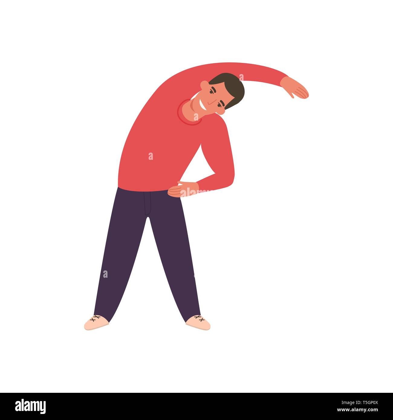 Men exercising in gym Stock Vector Images - Alamy