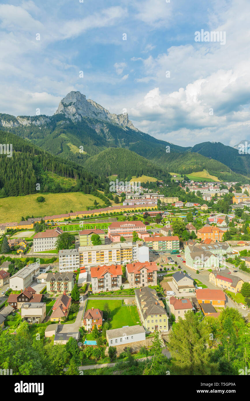 Austria, Styria, Eisenerz town Stock Photo - Alamy