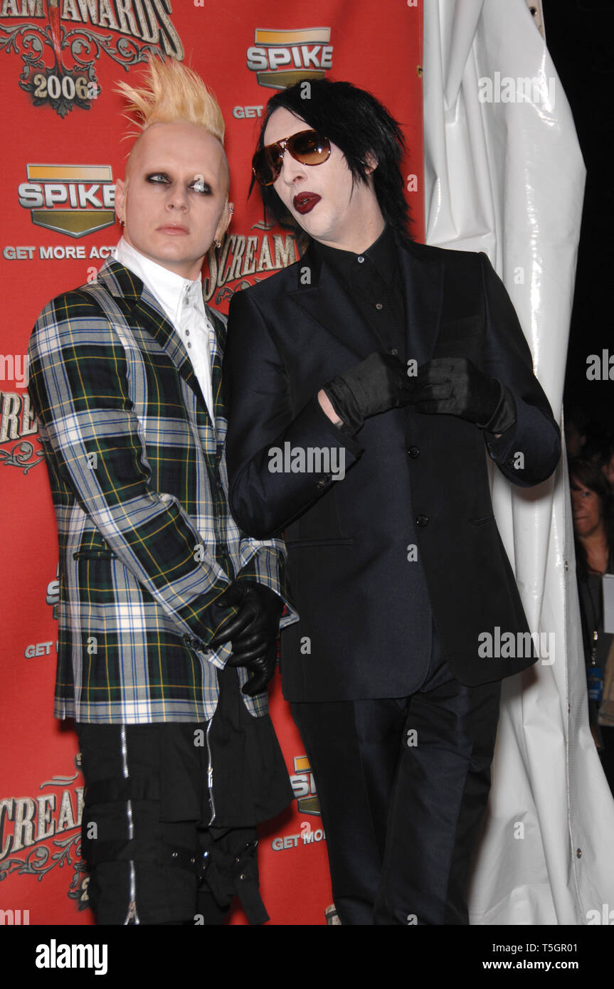 LOS ANGELES, CA. October 08, 2006: MARILYN MANSON & friend at the Spike TV Scream Awards 2006 at ...