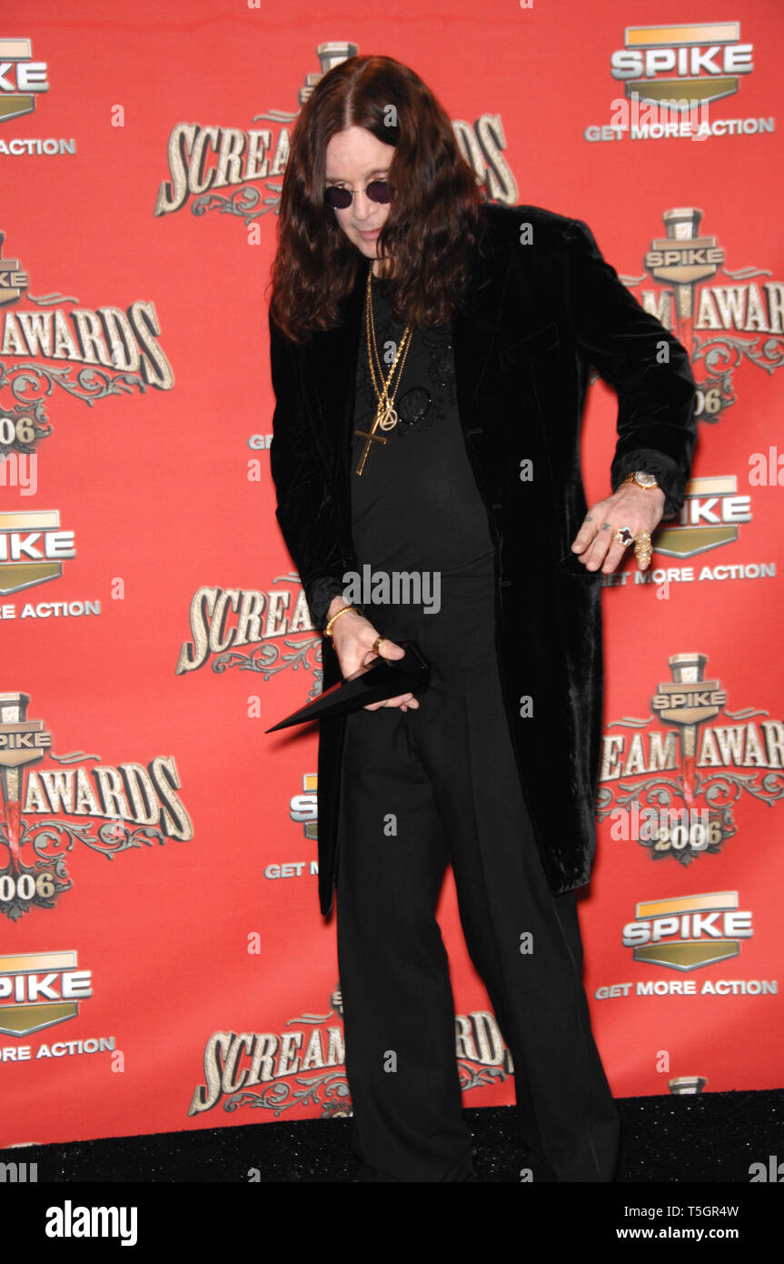 LOS ANGELES, CA. October 07, 2006: OZZY OZBOURNE - presented with Scream Rock Immortal Award ...