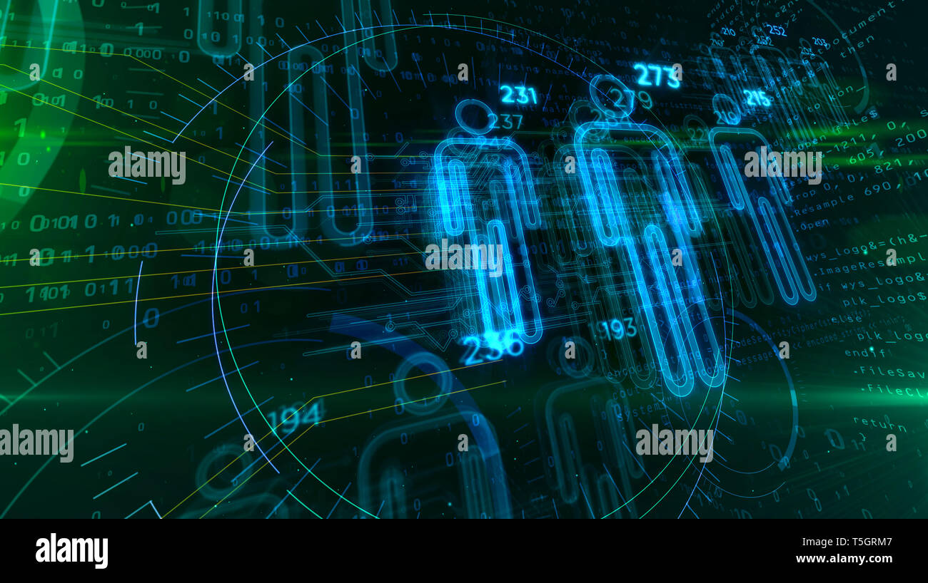 Social scoring and people rating advanced algorithm concept on digital ...