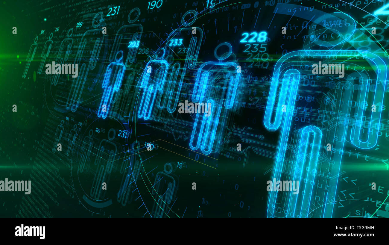 Social scoring and people rating advanced algorithm concept on digital ...