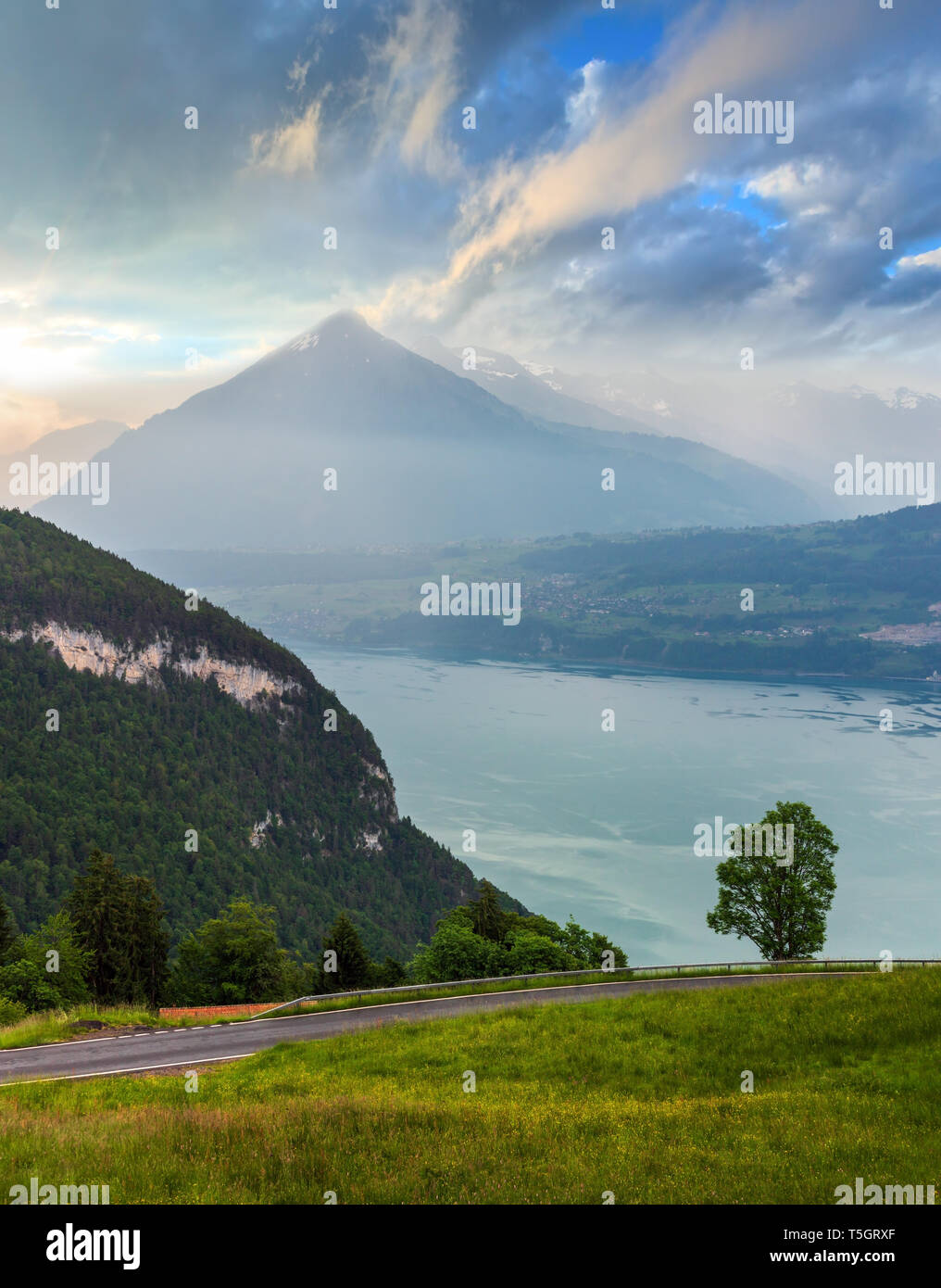 View over lake brienz hi-res stock photography and images - Alamy