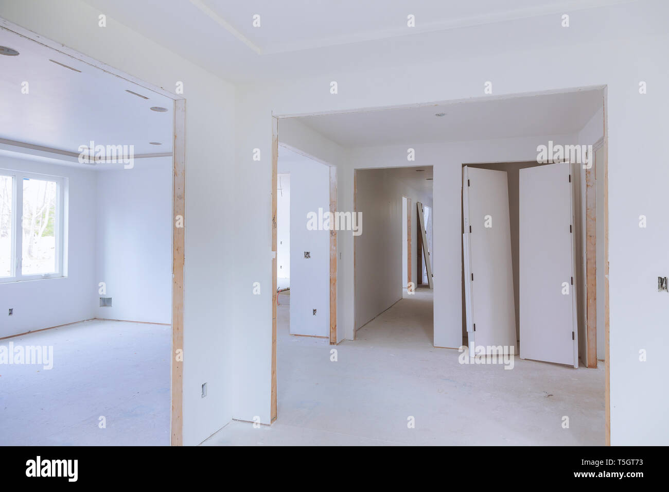 Interior renovation of space under construction in the installation ...