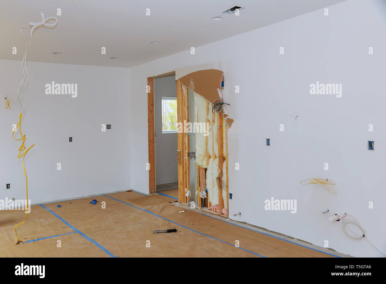 Under renovation at construction in newly restored house Stock Photo ...