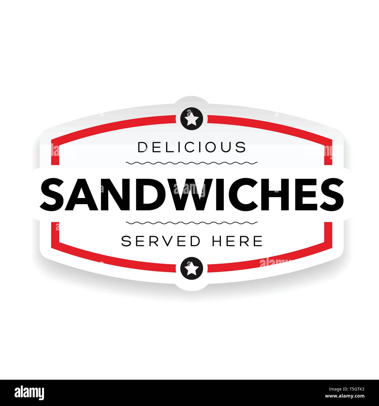 Sandwiches vintage stamp label Stock Vector Image & Art - Alamy