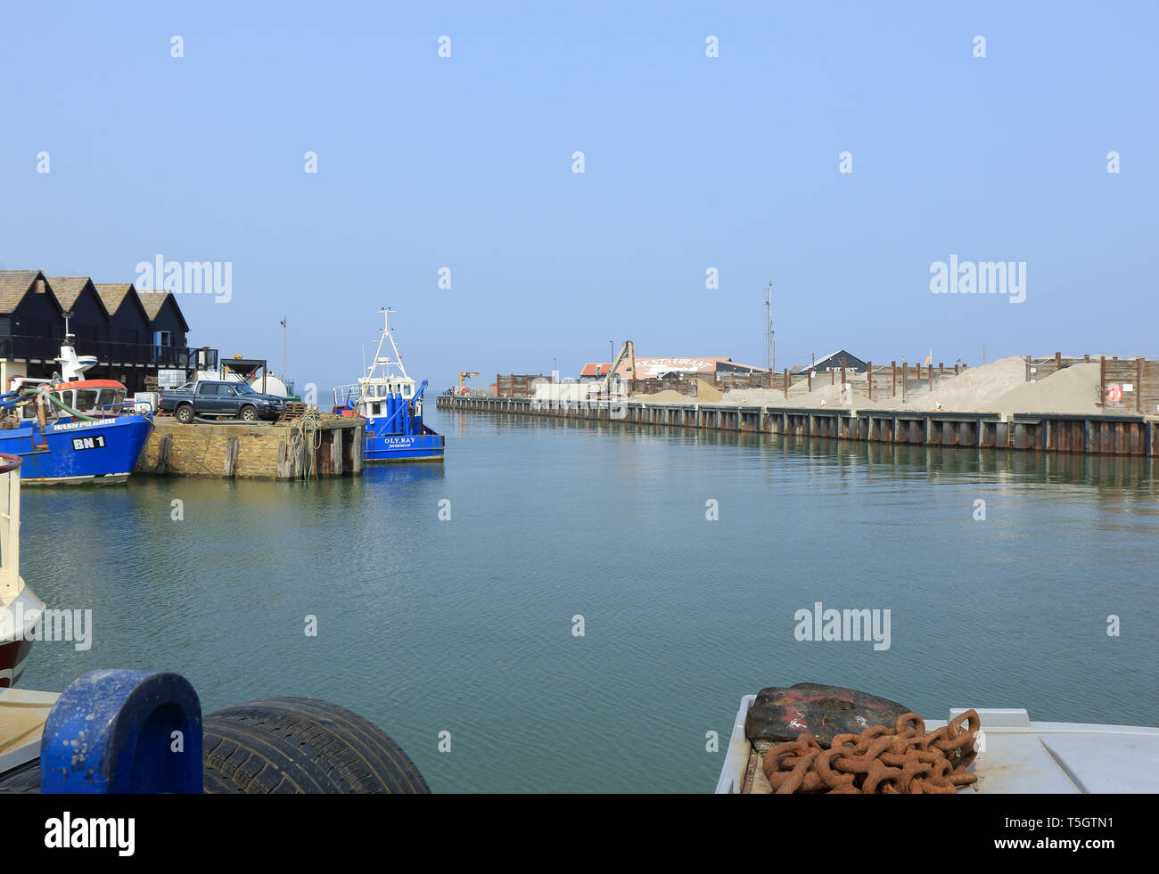 Entrance to the harbour at Whitstable Stock Photo - Alamy