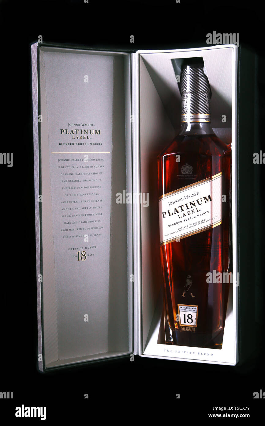 New York, January 5, 2018 , Johnnie Walker Platinum label blended ...