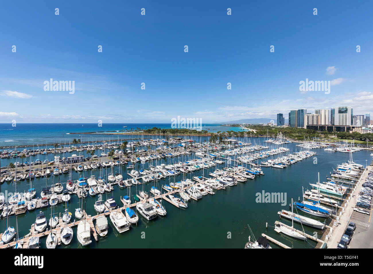 USA, Hawaii, Oahu, Honolulu, Ala Wai Boat Harbor Stock Photo - Alamy