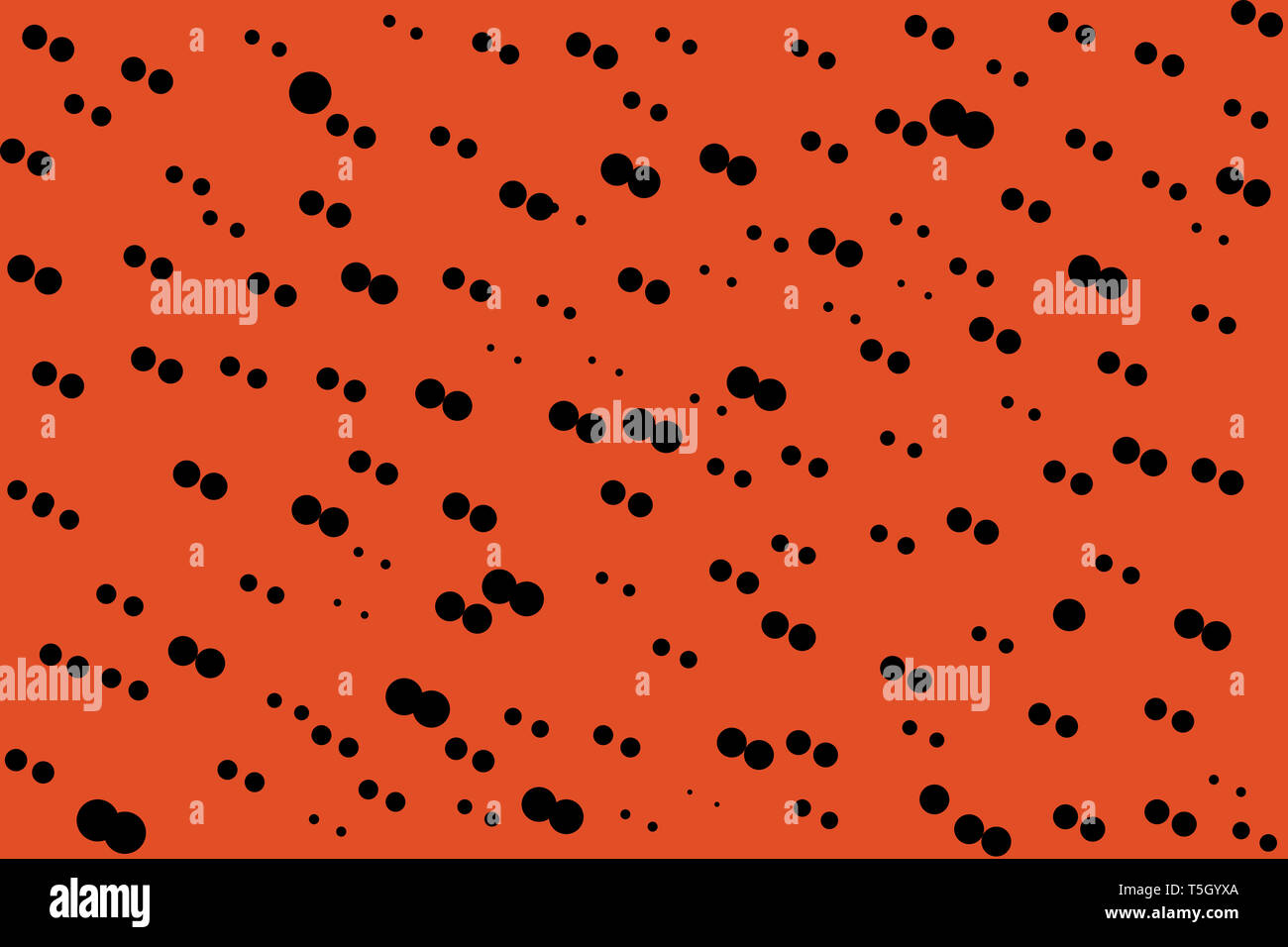 Black random dots on red background. Abstract geometric shapes pattern ...