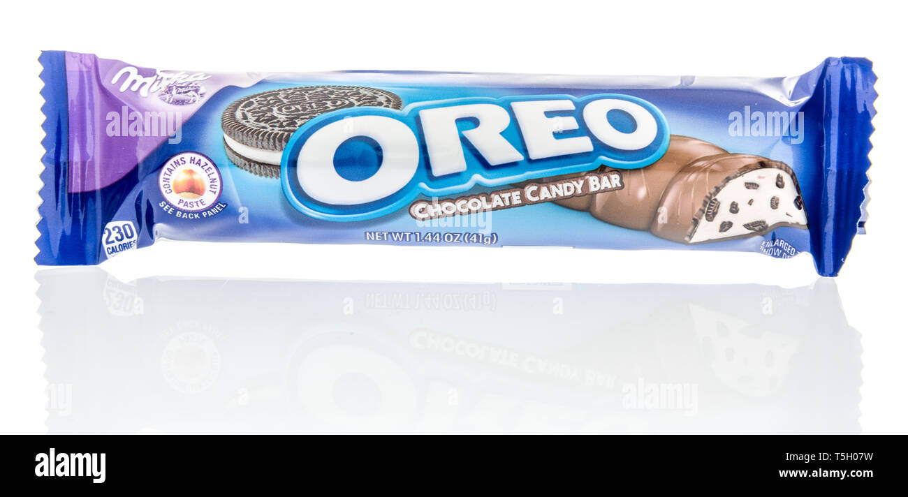 Winneconne, WI - 22 April 2019: A package of Oreo chocolate candy bar ...