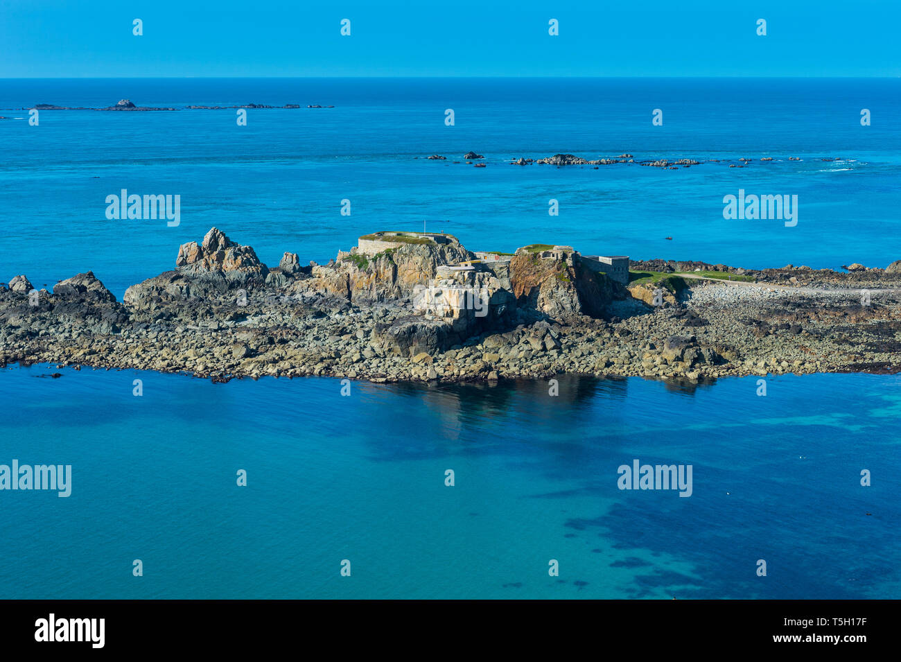United Kingdom, Channel Islands, Alderney, Fort Clonque Stock Photo - Alamy