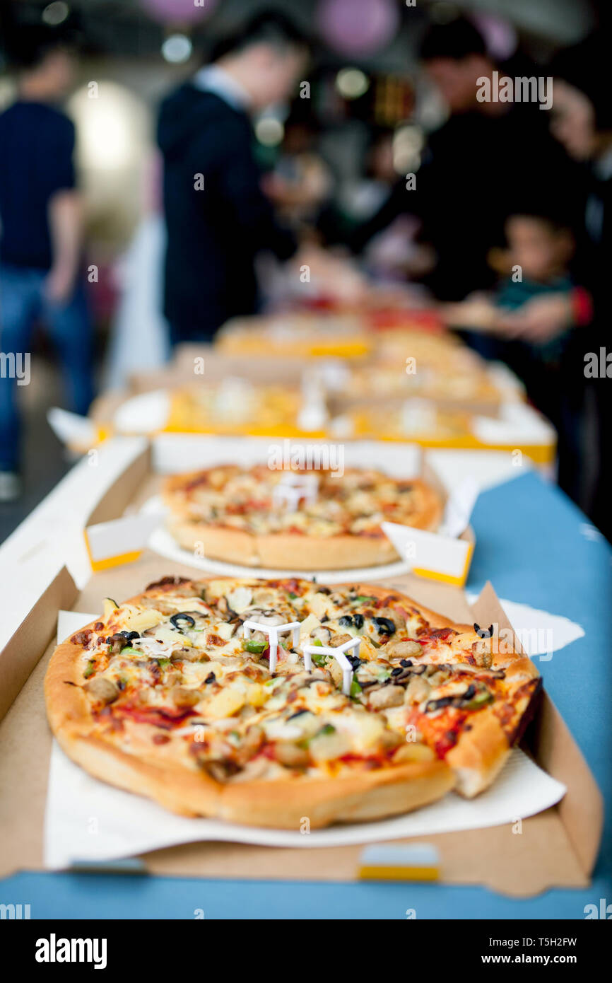 Abstract blur Pizza background Stock Photo - Alamy