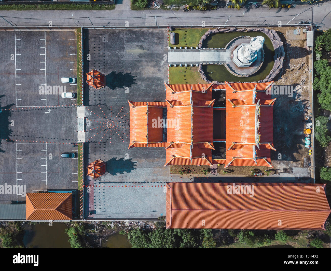 Indonesia, Bali, Aerial view of Buddhist Satya Dharma Temple Stock ...