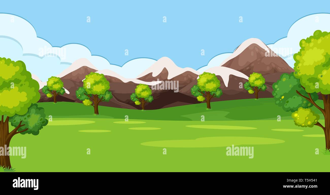 A simple nature scene illustration Stock Vector Image & Art - Alamy