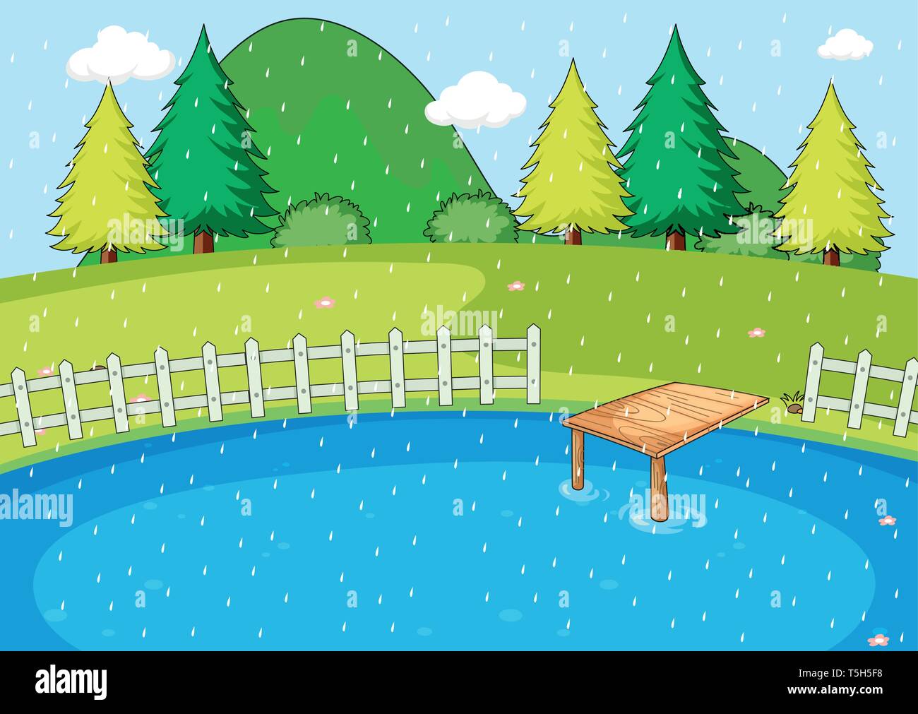 A simple nature scene illustration Stock Vector Image & Art - Alamy