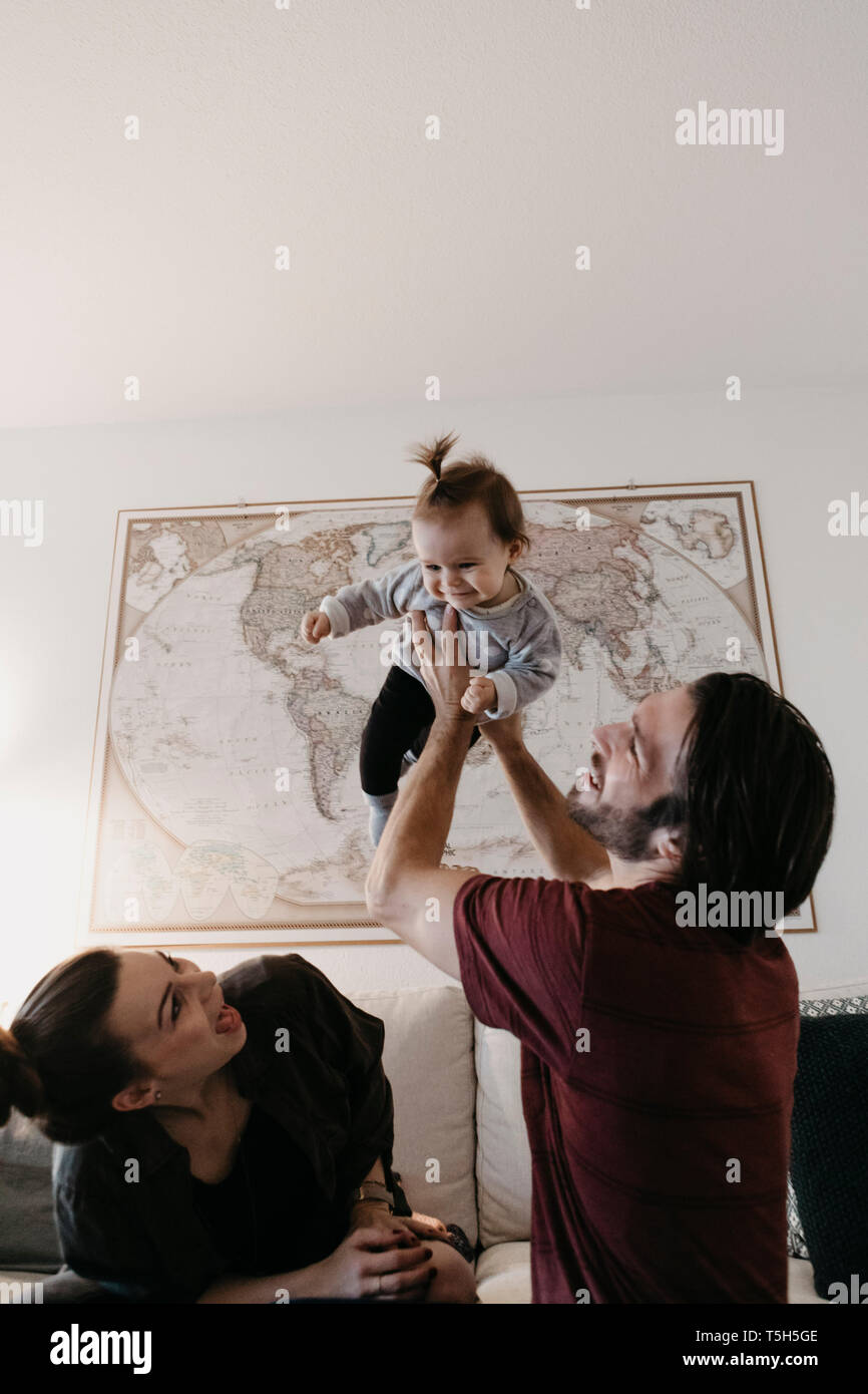 Happy family playing baby in hi-res stock photography and images - Alamy