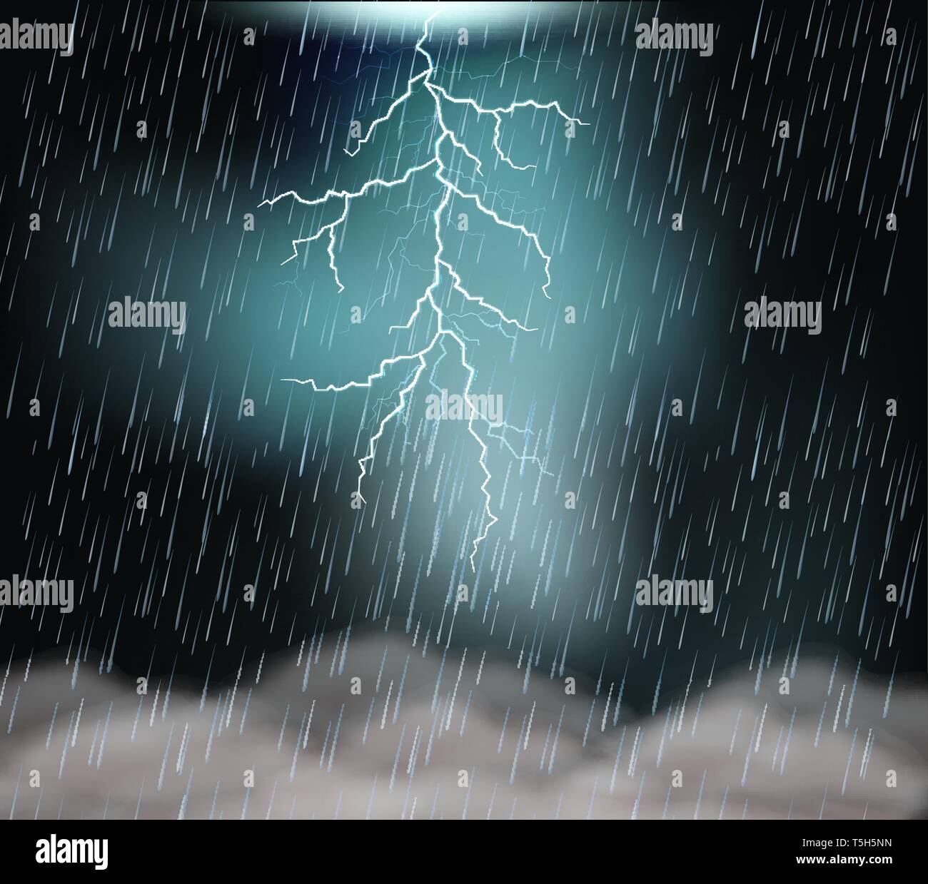 A thunderstorm night background illustration Stock Vector Image & Art ...