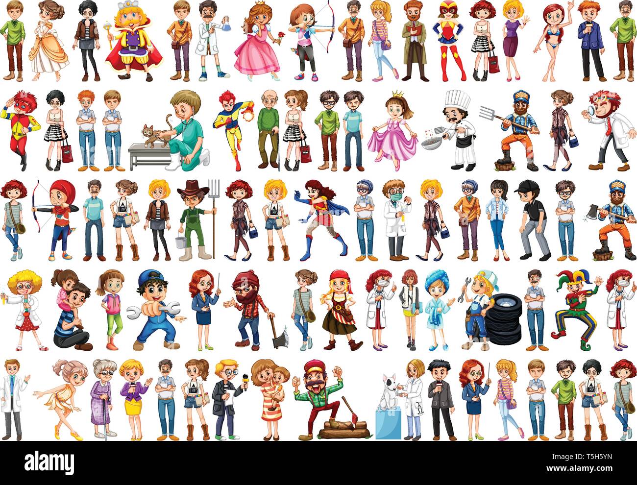 Set of people character illustration Stock Vector Image & Art - Alamy