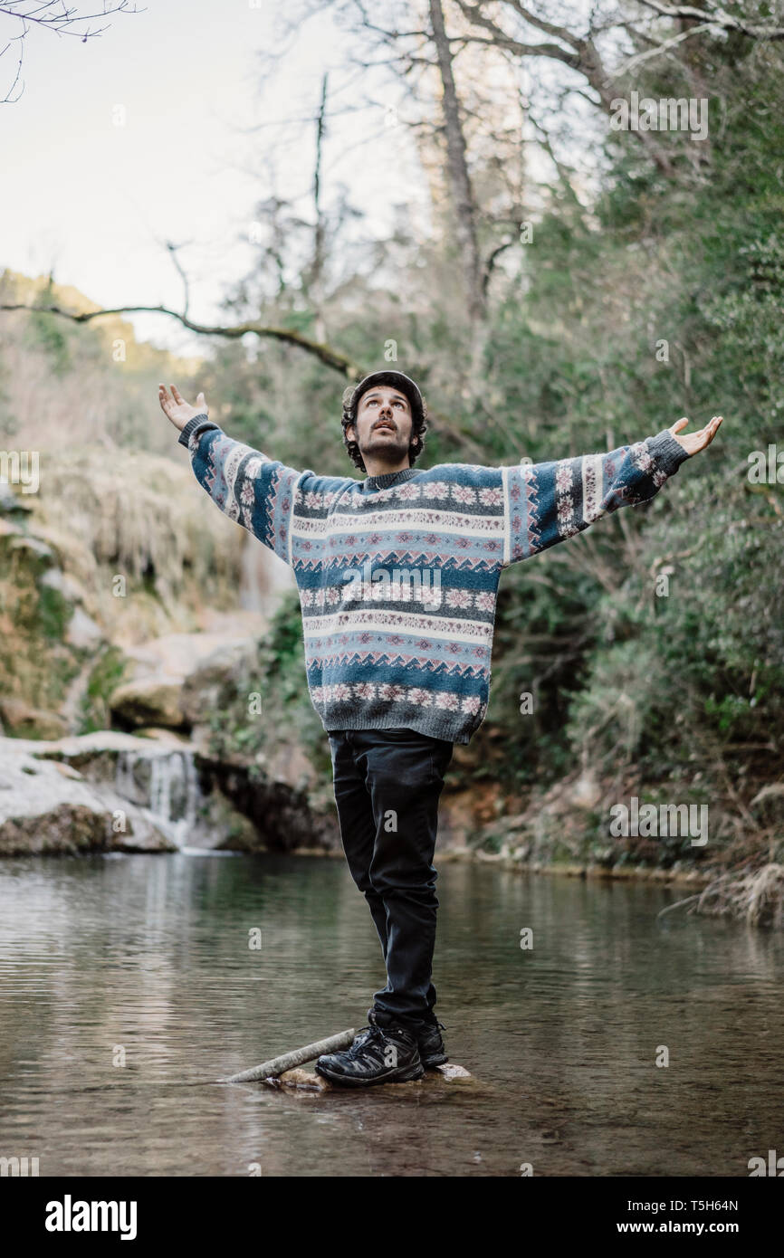Standing on stone in water hi-res stock photography and images - Alamy
