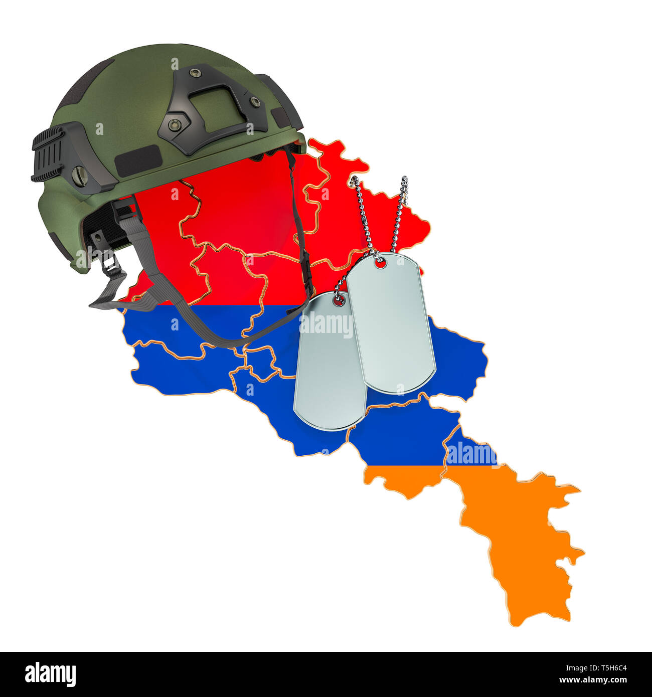 Armenian military force, army or war concept. 3D rendering isolated on ...