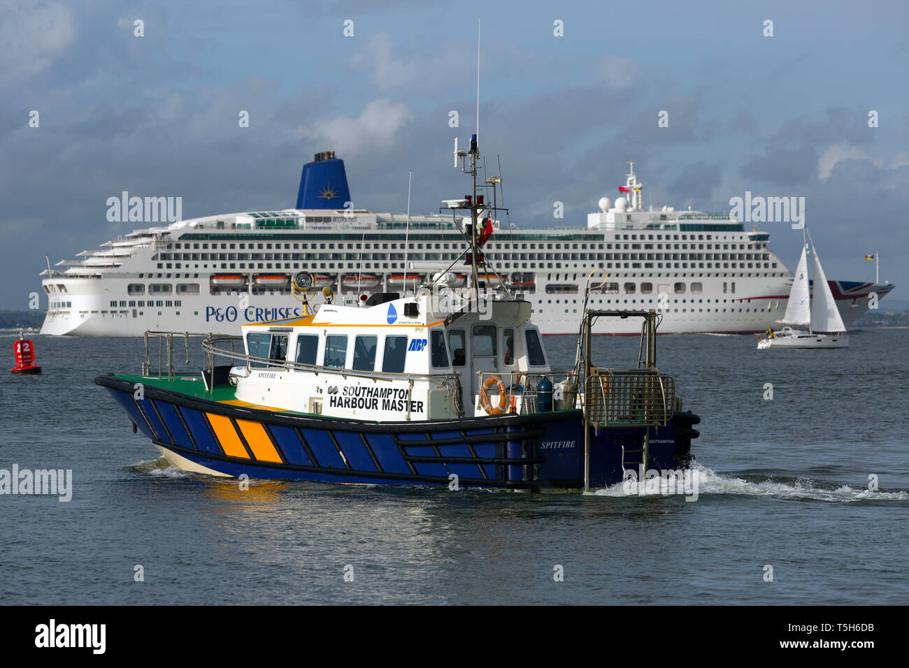 Southampton, Harbour, Launch,Spitfire, pilot,escort,water,Fawley,Oil ...