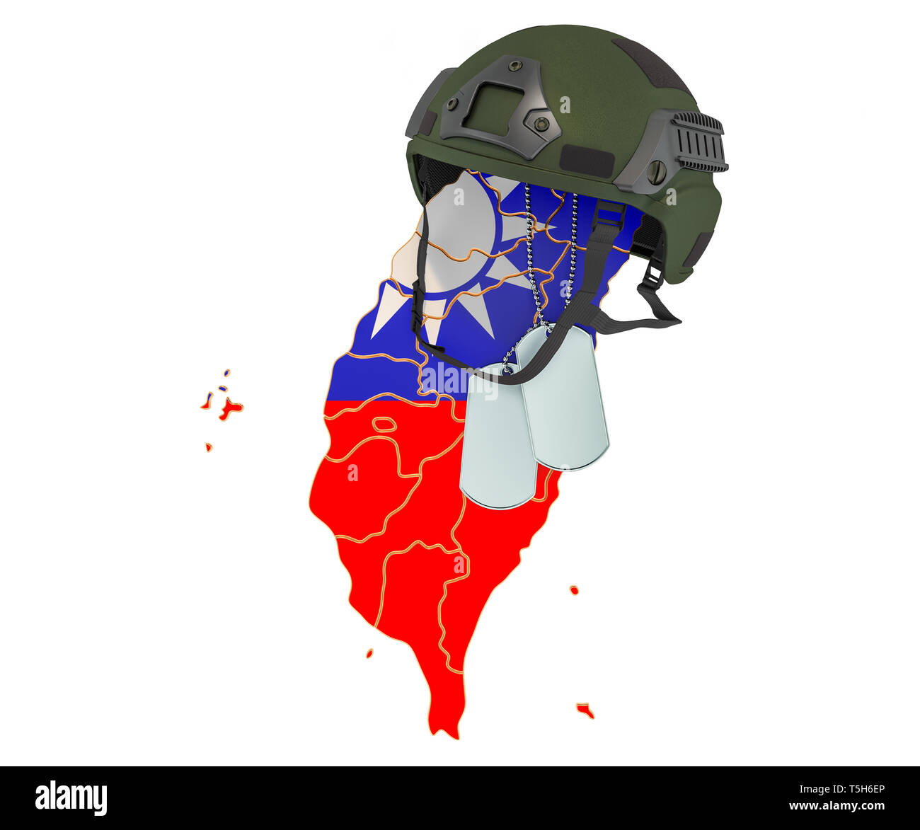 Thai military force, army or war concept. 3D rendering isolated on ...