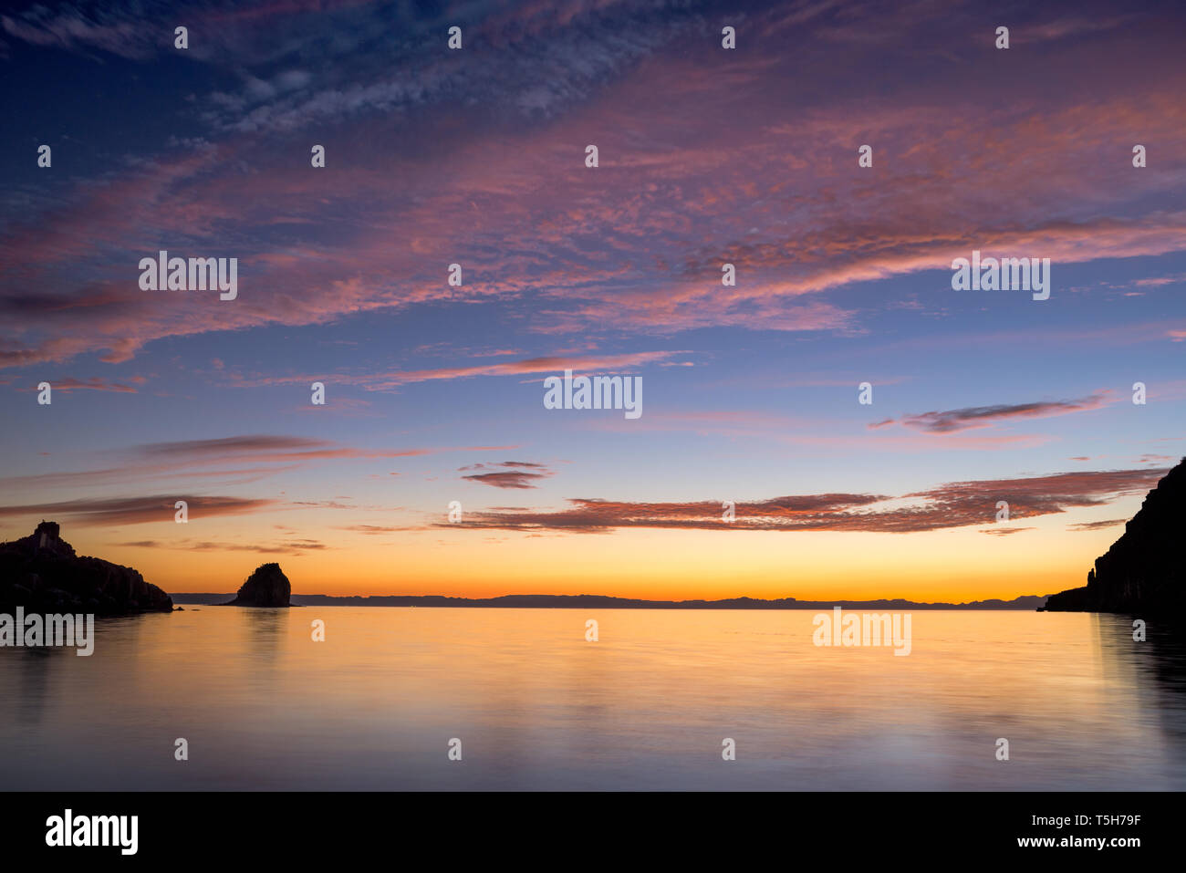Sunset, Gulf of California, Baja California Sur, Mexico Stock Photo - Alamy