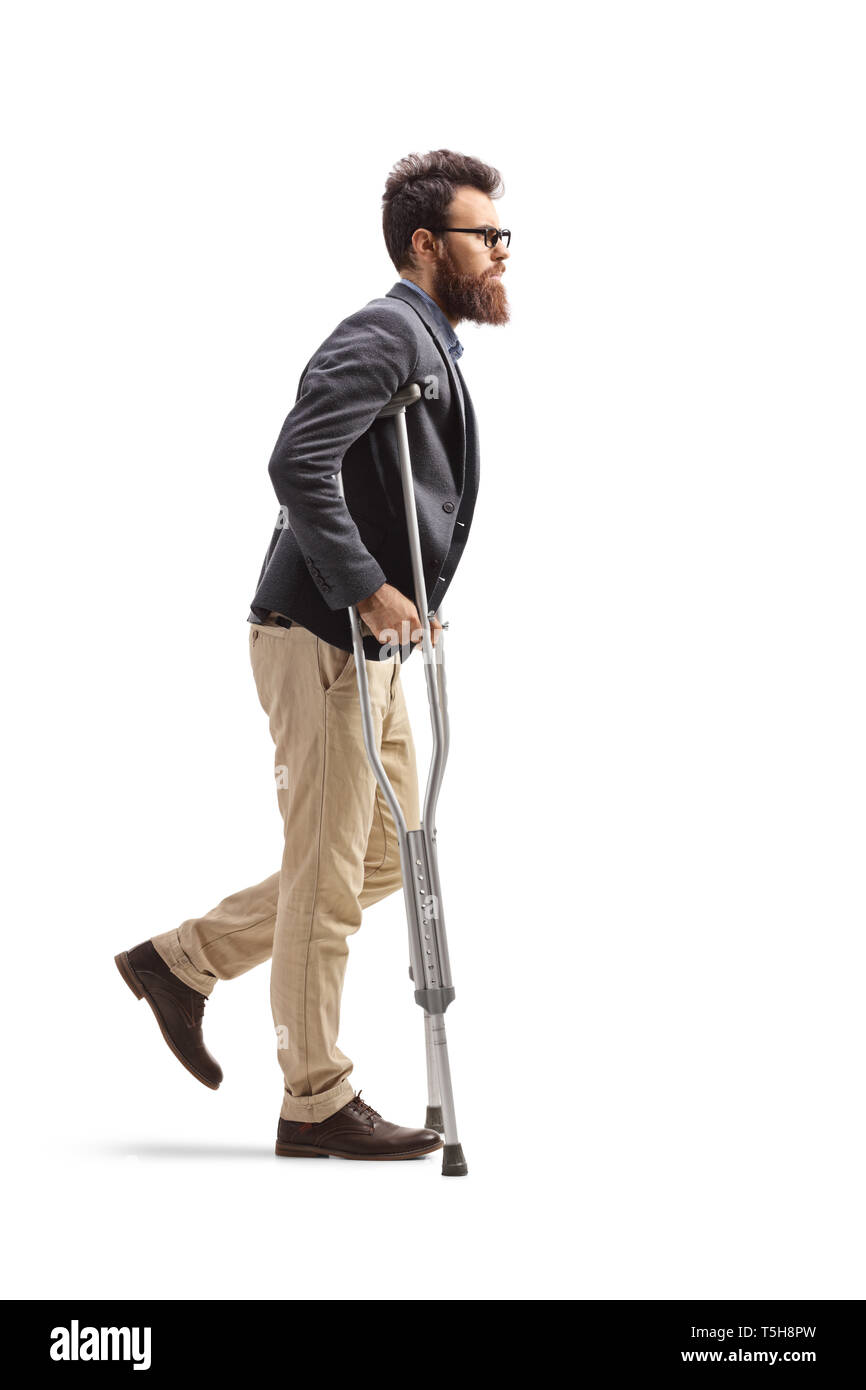 One leg one crutch hi-res stock photography and images - Alamy