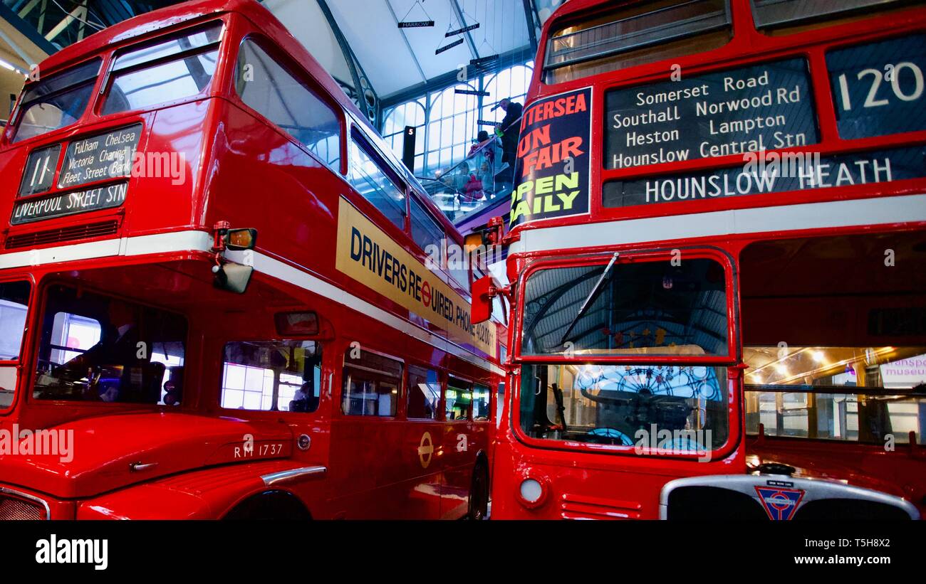 1963 AEC Routemaster & 1950 AEC RT, double decker London buses, London ...