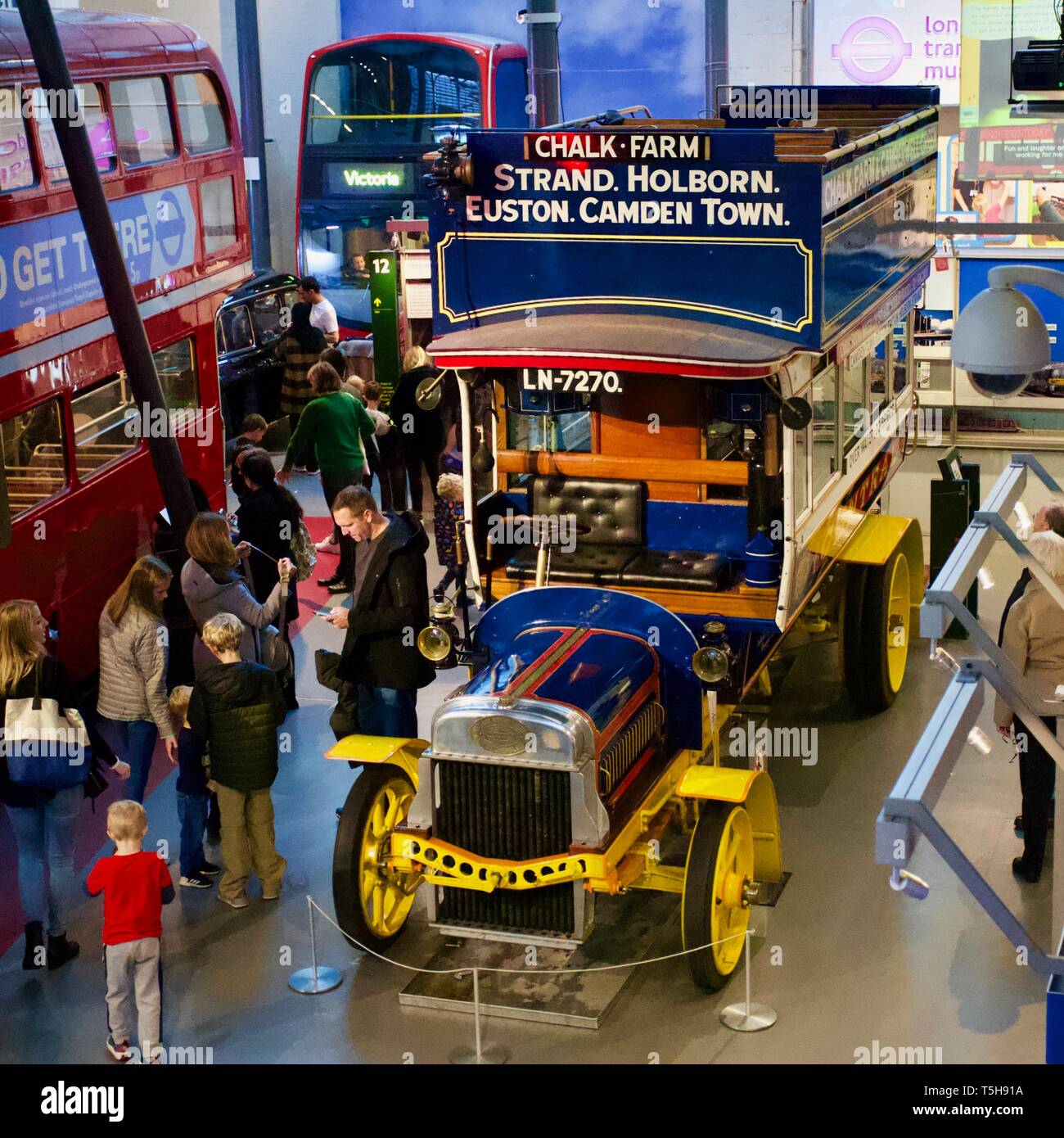 1908 London Central Leyland X2 double decker motor bus, London ...