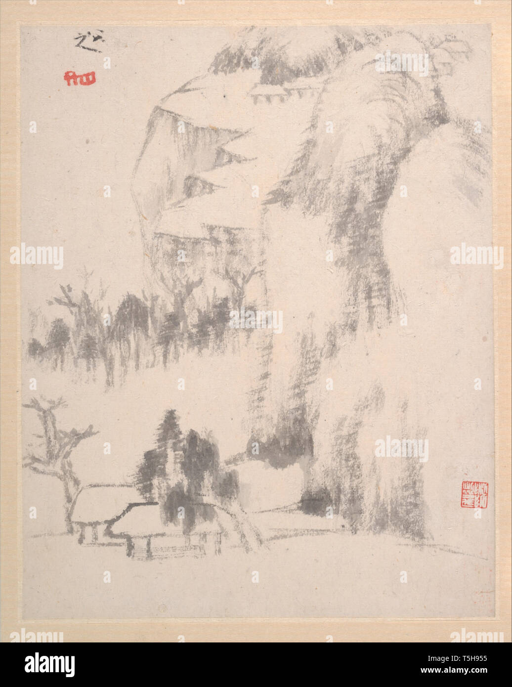Bada Shanren in the Qing Dynasty "Freehand Landscape 12 Frames Stock ...