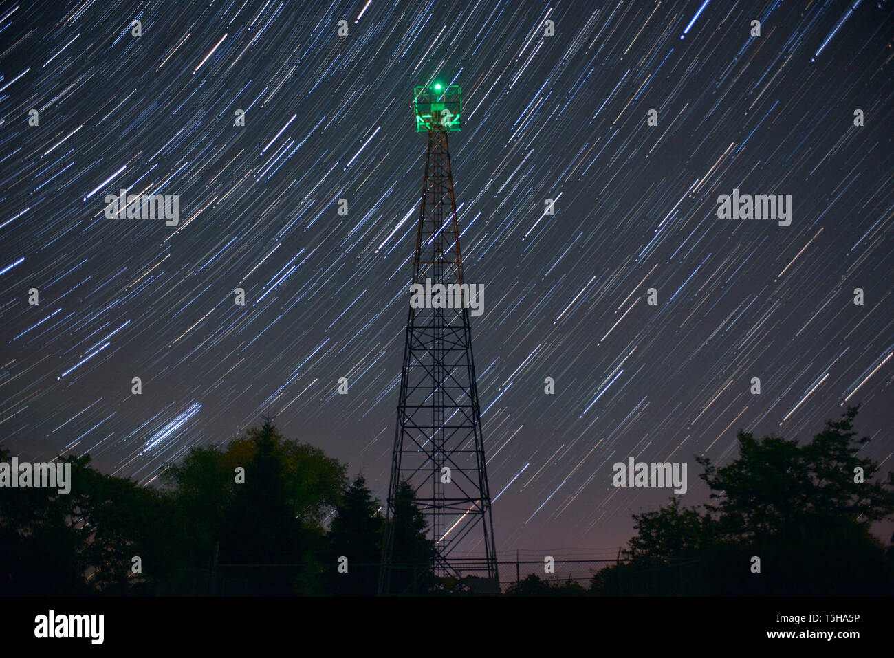 Radio tower at night hi-res stock photography and images - Alamy