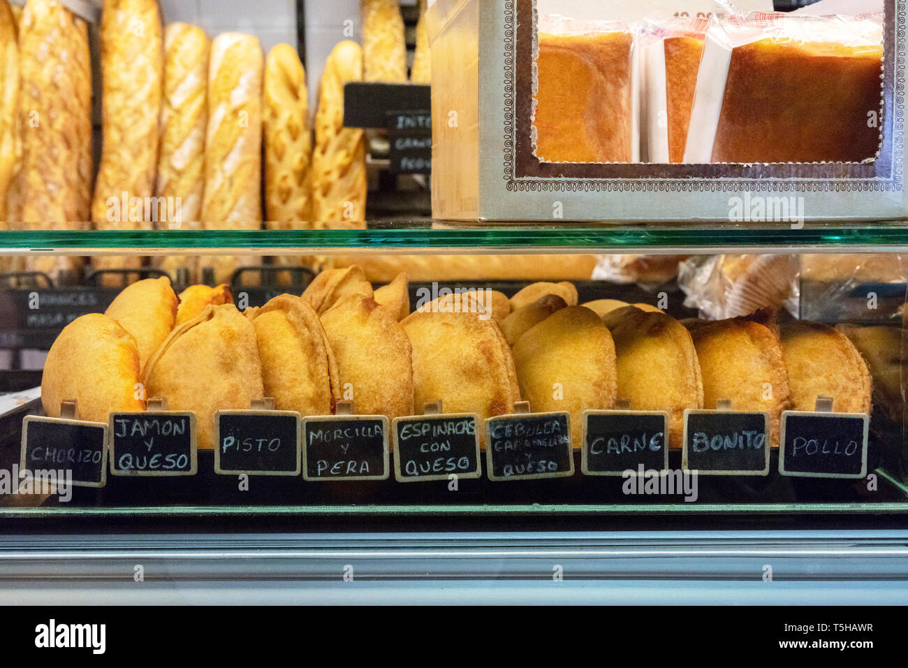 A photo of empanadas, traditional pastry with different fillings, on ...