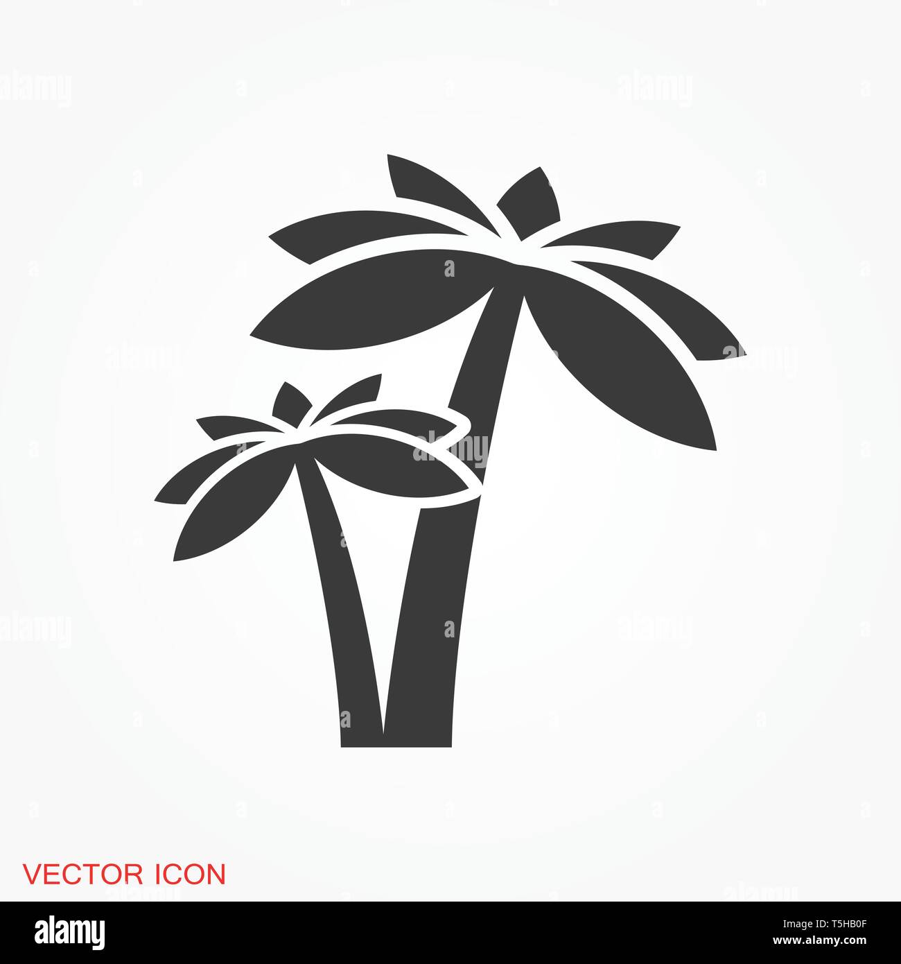 Coconut trees Icon vector sign symbol Stock Vector Image & Art - Alamy