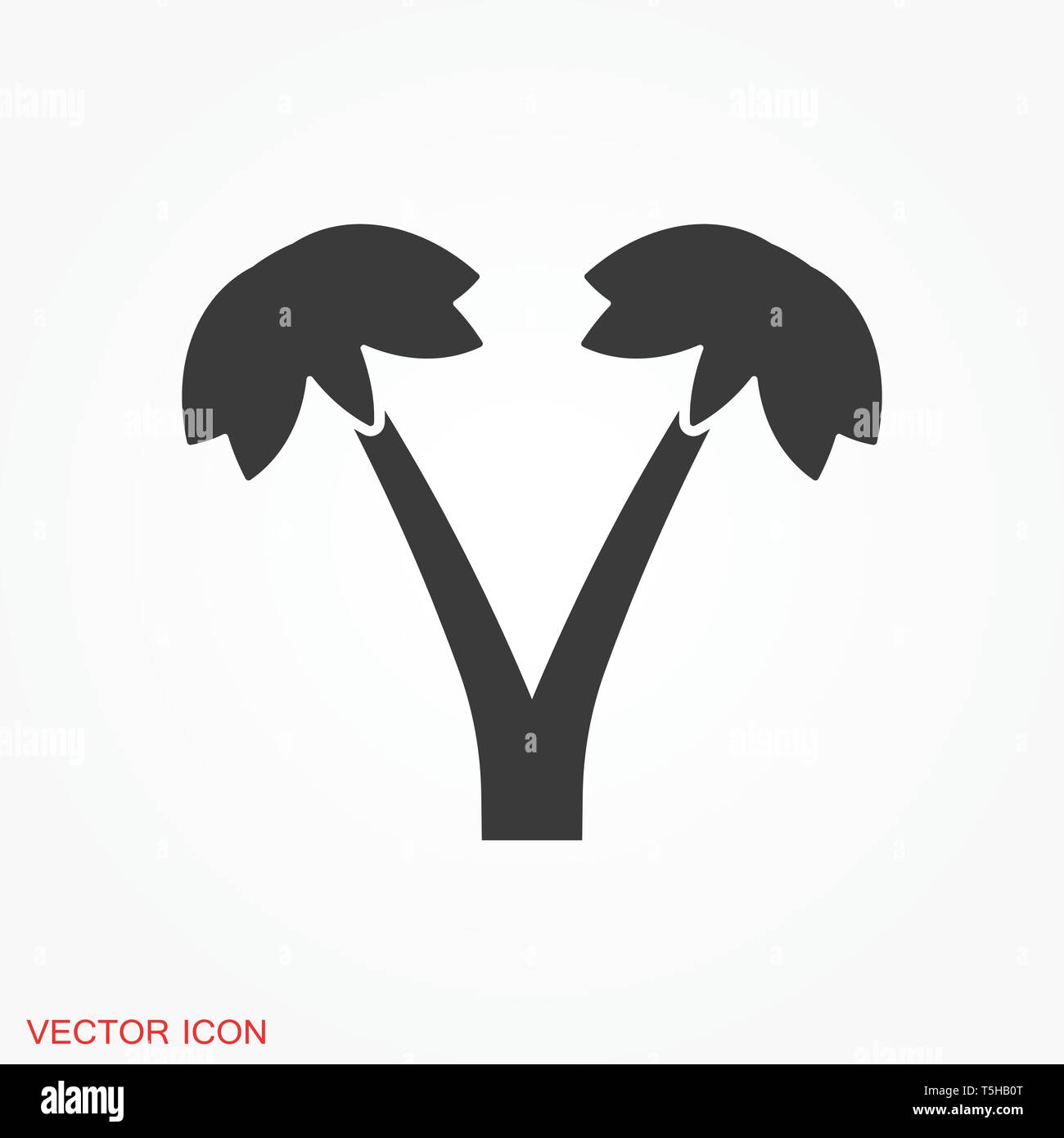 Coconut trees Icon vector sign symbol Stock Vector Image & Art - Alamy