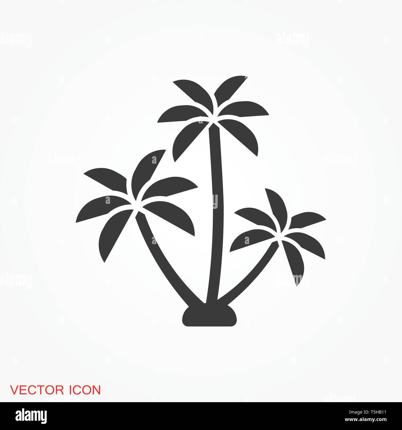Coconut trees Icon vector sign symbol Stock Vector Image & Art - Alamy
