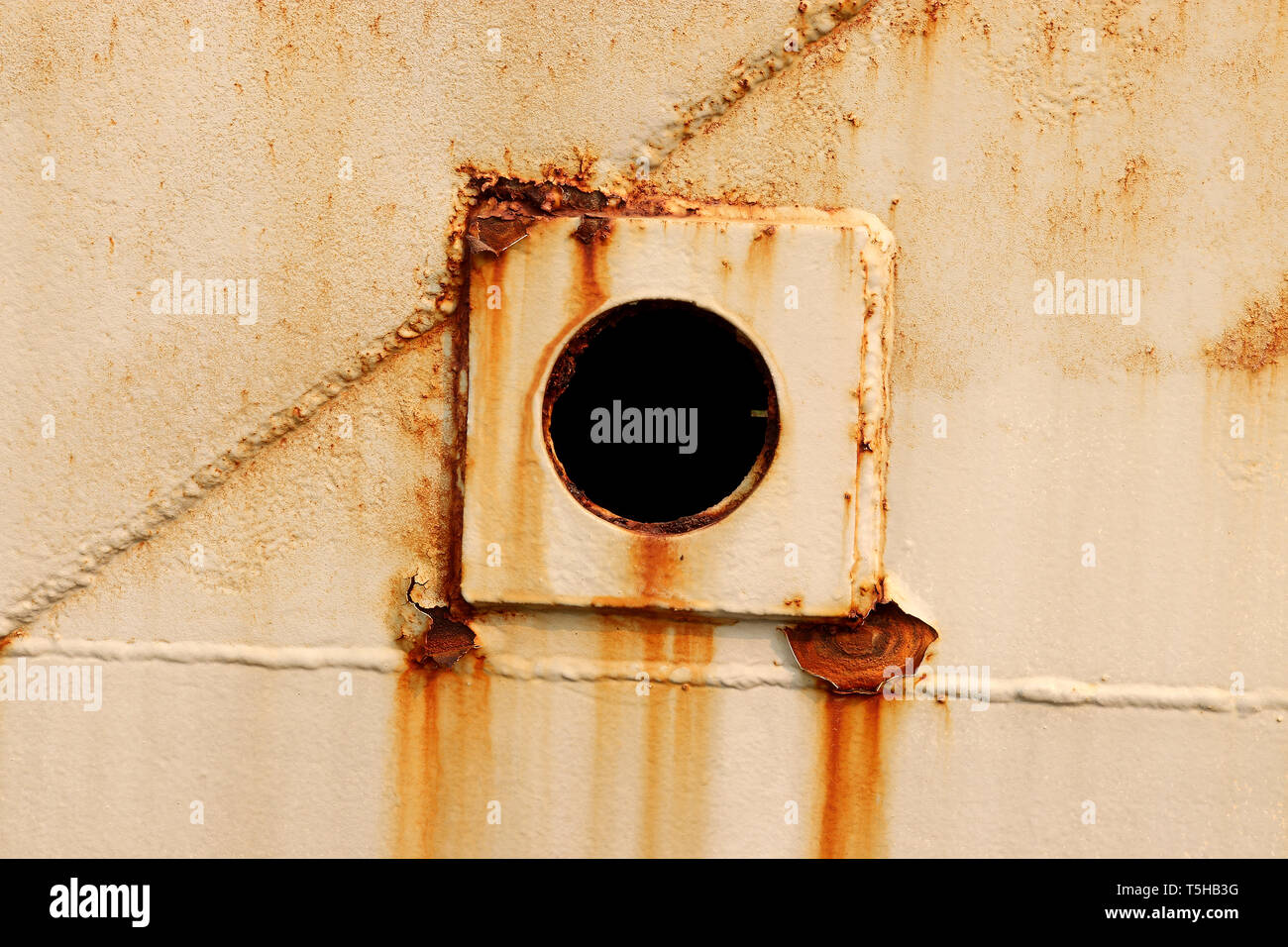 Old worn metal surface with paint. Rusty metal texture. Metal sheet ...