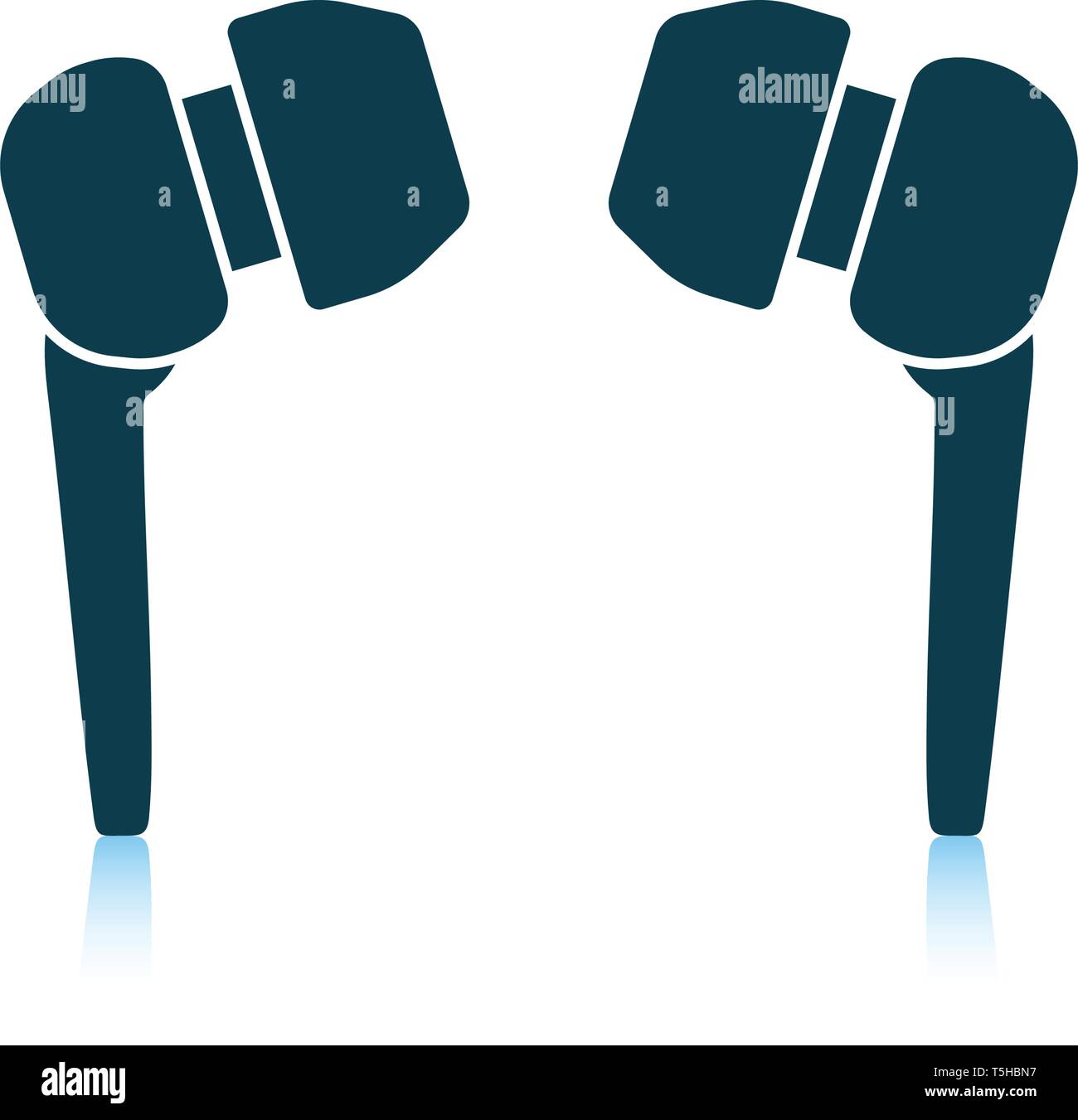 Headset icon. Shadow reflection design. Vector illustration Stock ...