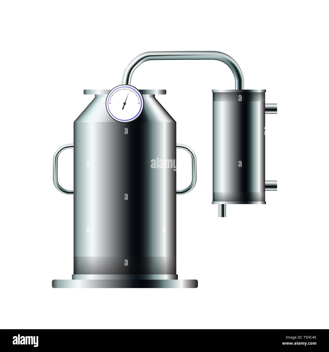 An industrial distiller. Vector illustration. Distill water Stock ...