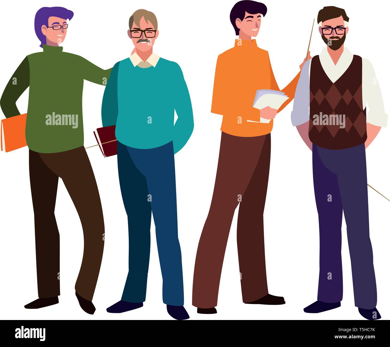 teachers group avatars characters vector illustration design Stock ...