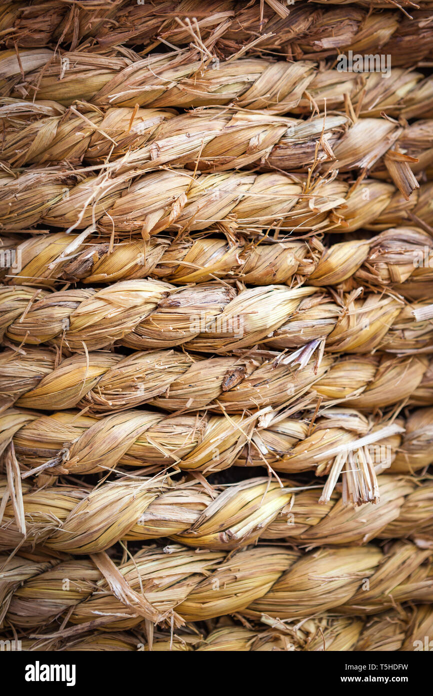 Coiled Straw Rope Stock Photo - Alamy