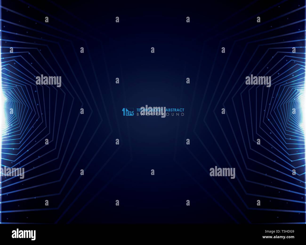 Modern blue futuristic of pentagon pattern design background. You can ...