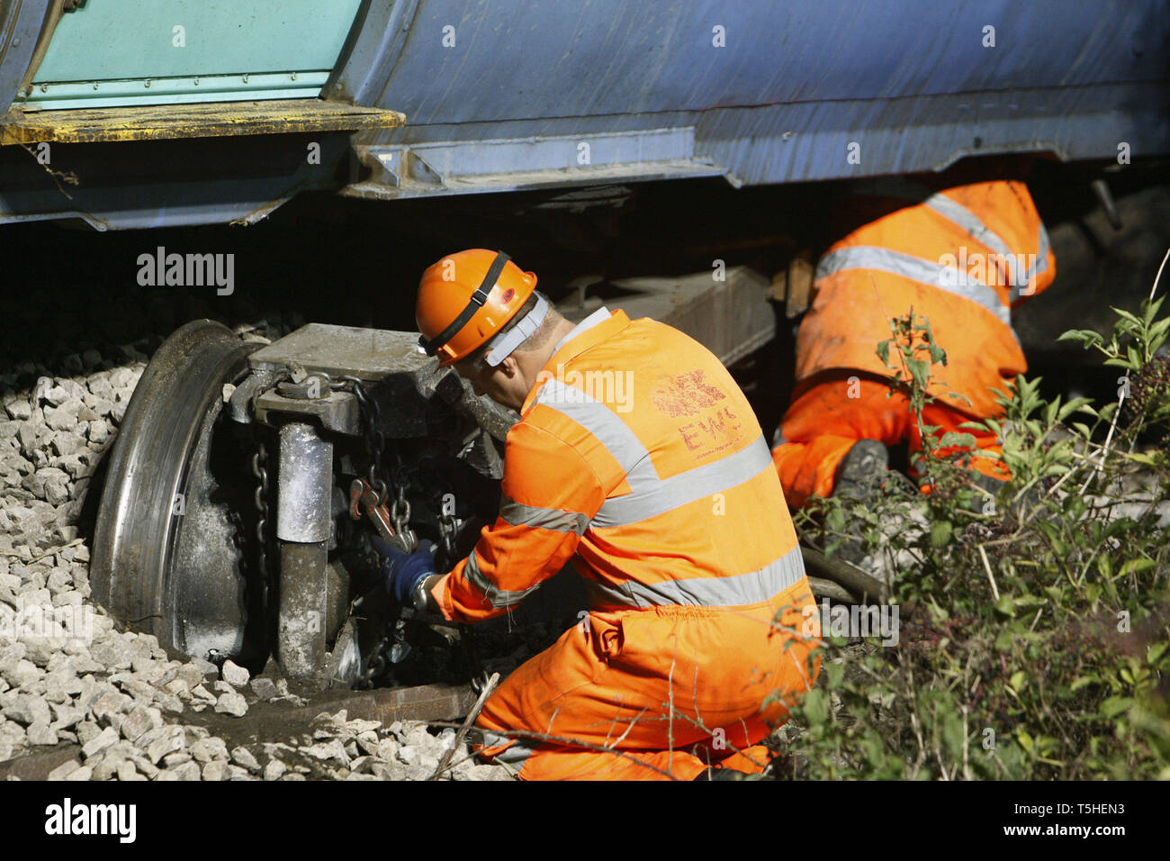 Rail crash train damage wreckage hi-res stock photography and images ...