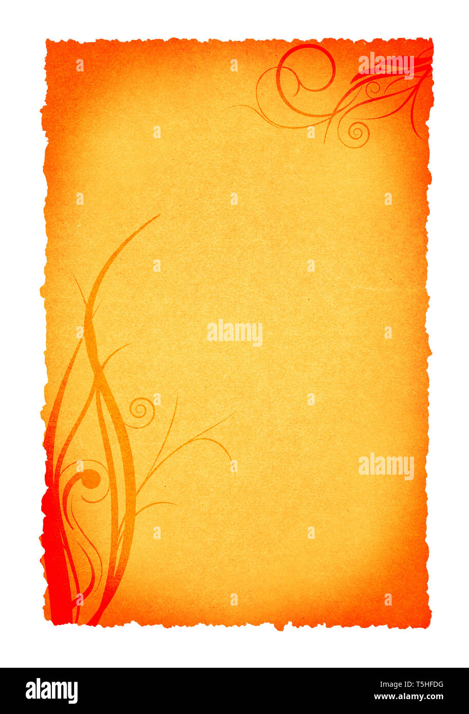 beautiful vector ornament design on old paper texture Stock Photo - Alamy