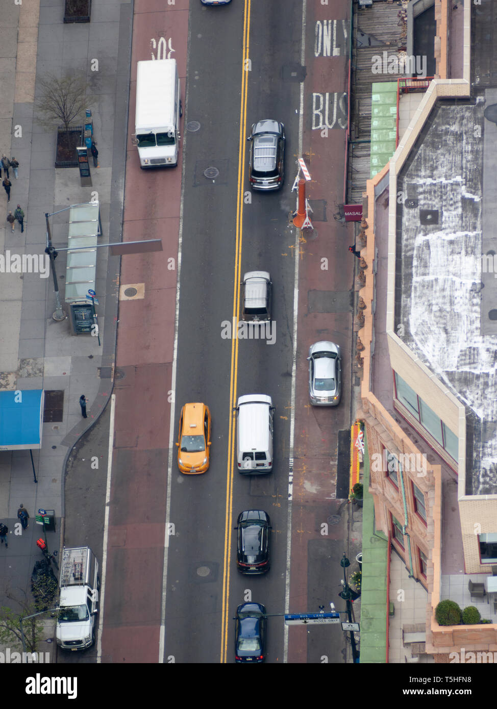 Midtown Manhattan street from above, New York City, USA Stock Photo - Alamy